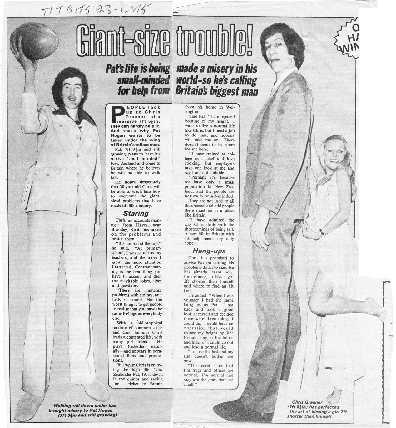 Pat Hogan The tallest man New Zealand