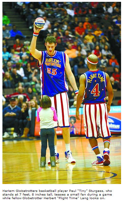 Paul Sturgess - The tallest man Loughborough Harlem Globetrotters