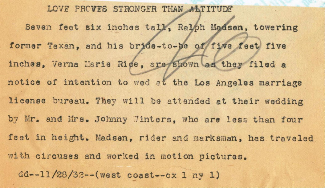 Ralph Madsen - The tallest man Nebraska