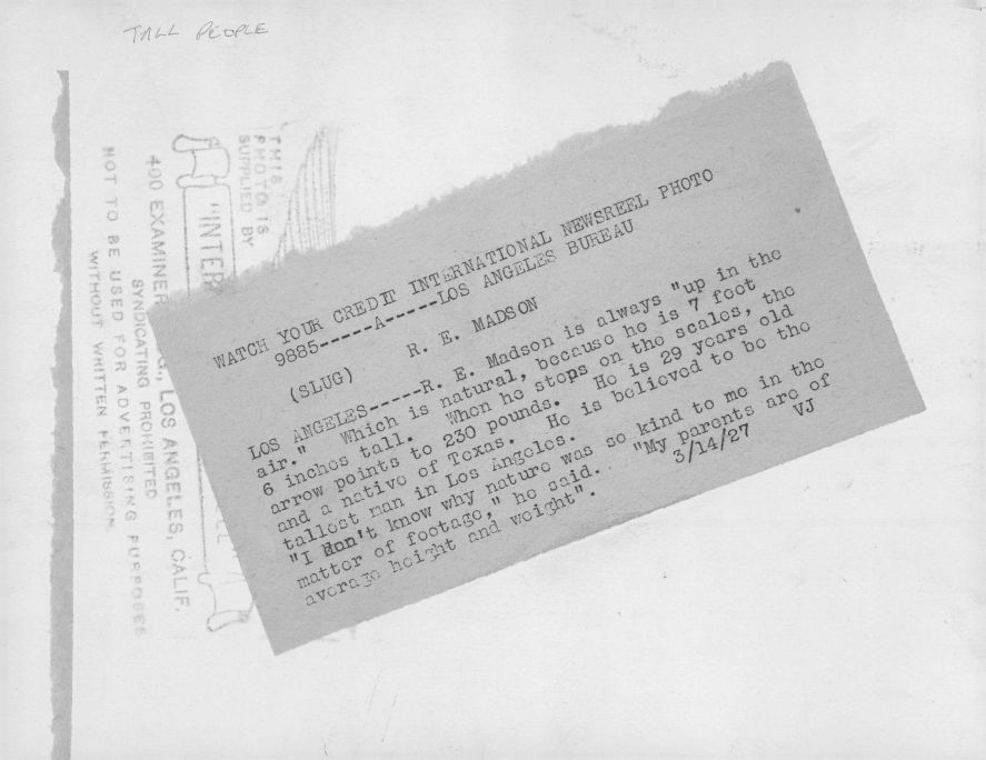 Ralph Madsen - The tallest man Nebraska