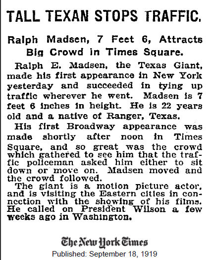 Ralph Madsen - The tallest man Nebraska