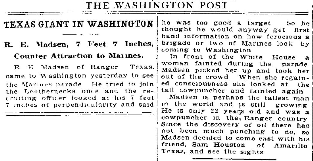 Ralph Madsen - The tallest man Nebraska