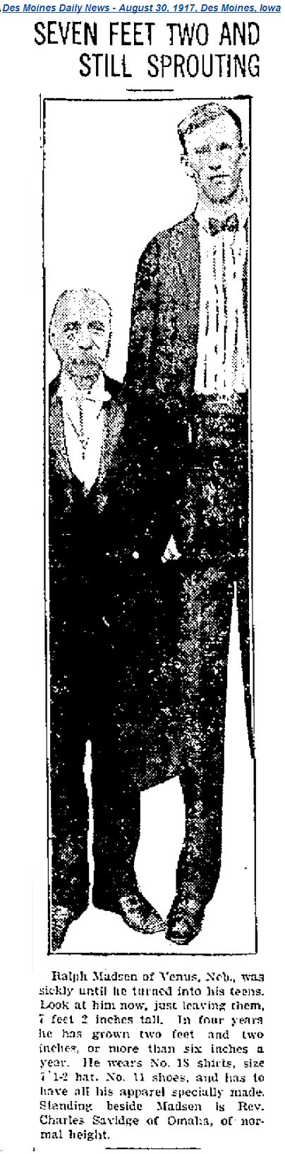 Ralph Madsen - The tallest man Nebraska