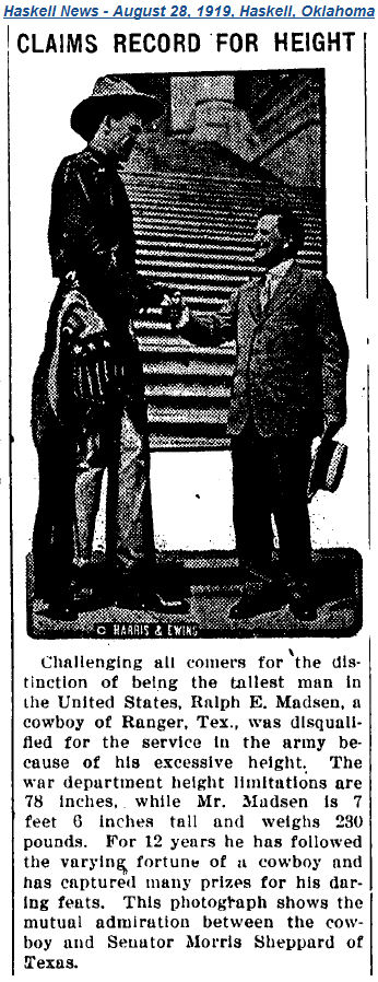 Ralph Madsen - The tallest man Nebraska