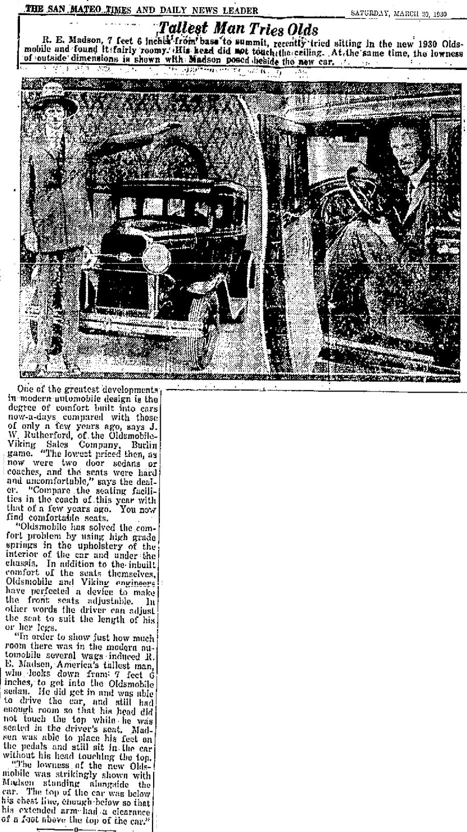 Ralph Madsen - The tallest man Nebraska