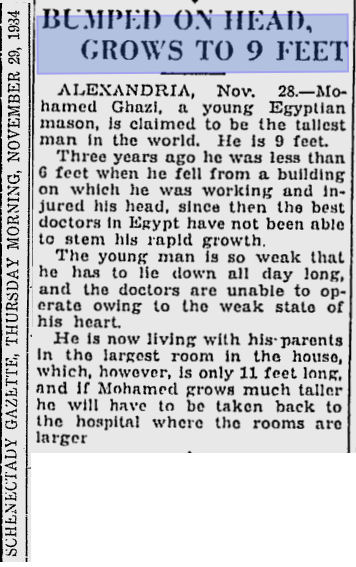 Sa’id Muhammad Ghazi - The tallest man Egypt