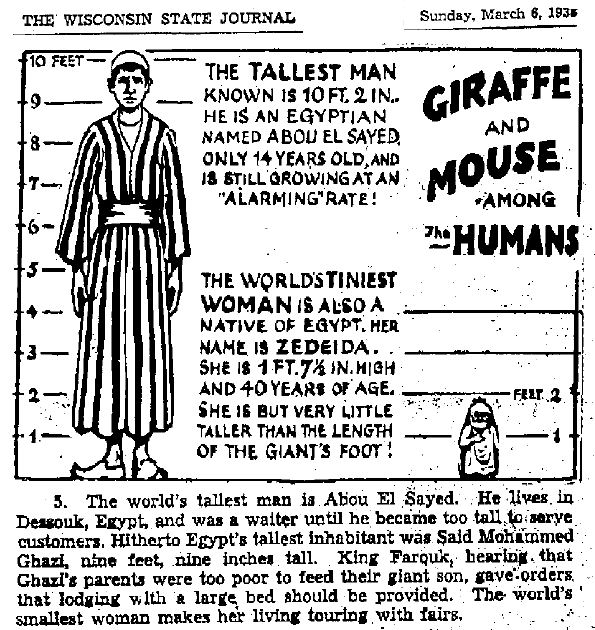 Sa’id Muhammad Ghazi - The tallest man Egypt