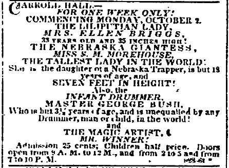 Sarah Morehouse The tallest woman Nebraska Giantess