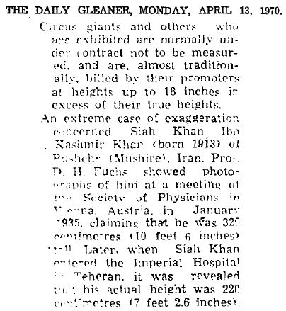 Siah Khan - Kashmir Khan The tallest man Iran Persia