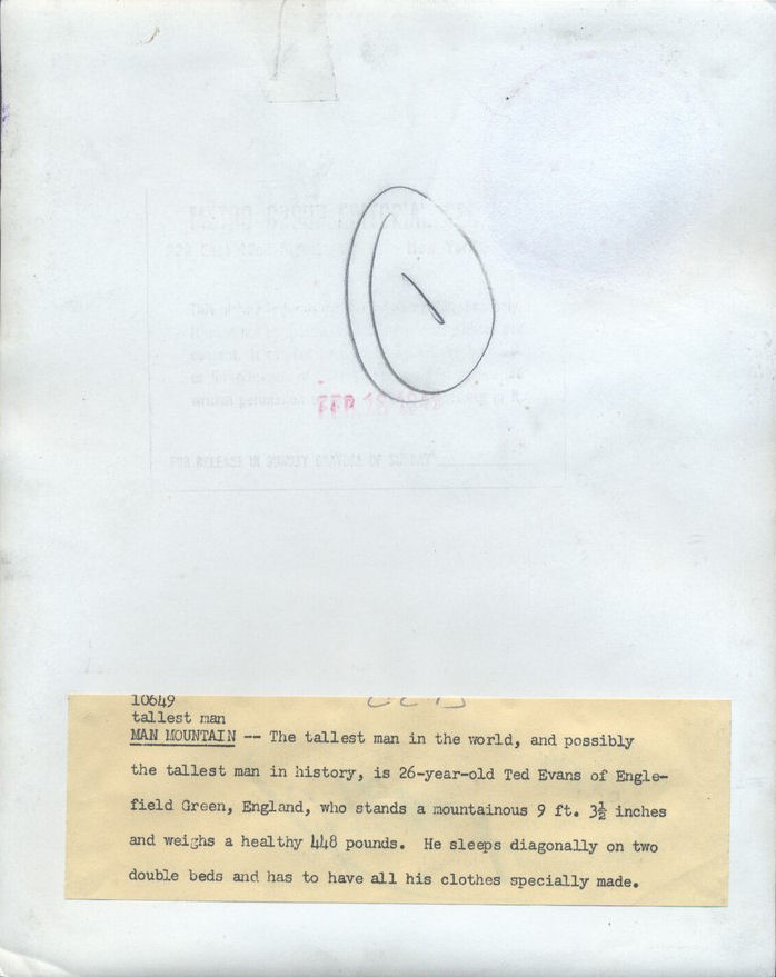 Ted Evans - The tallest man England