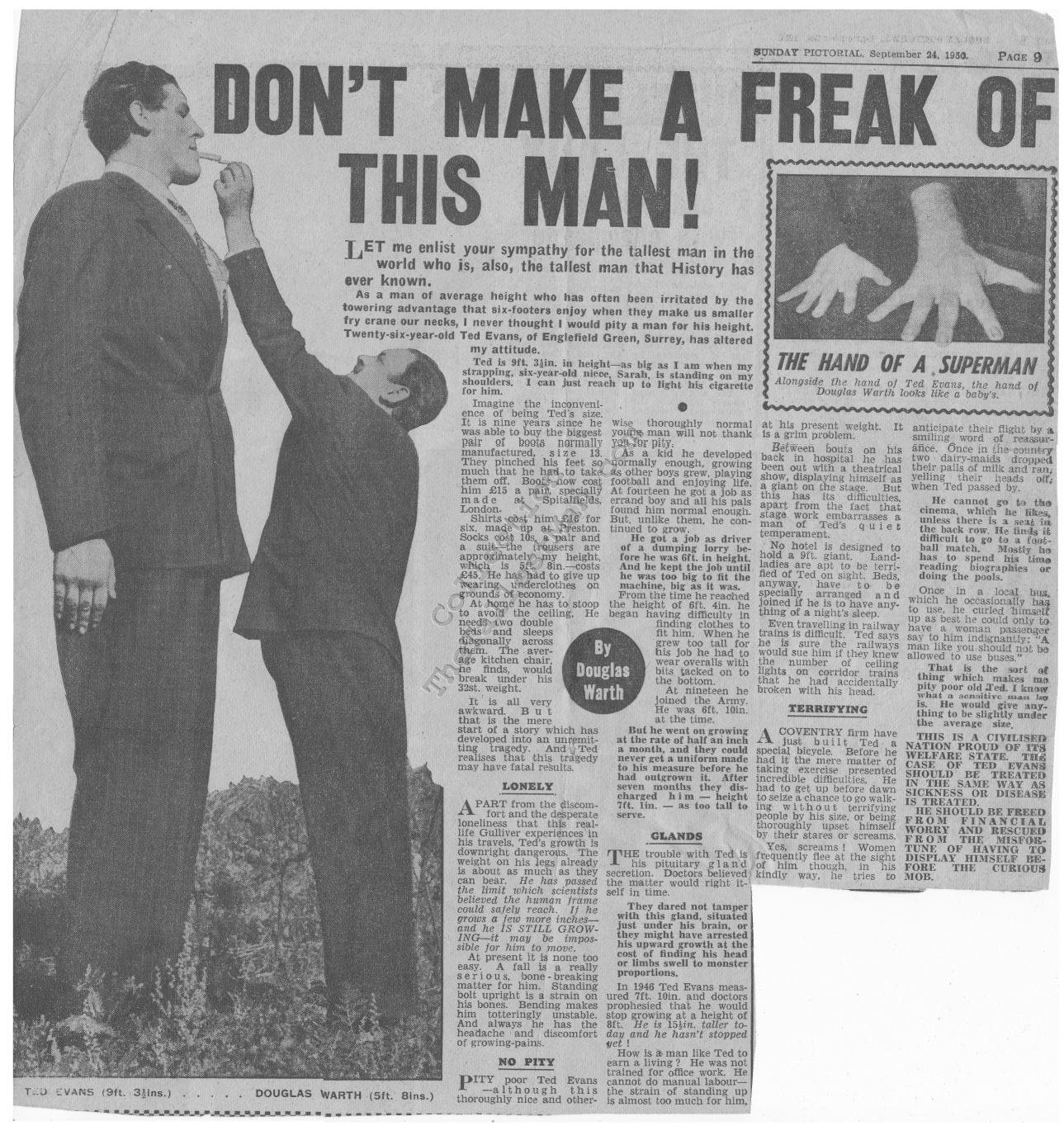 Ted Evans - The tallest man England