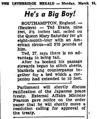 Ted Evans - The tallest man England