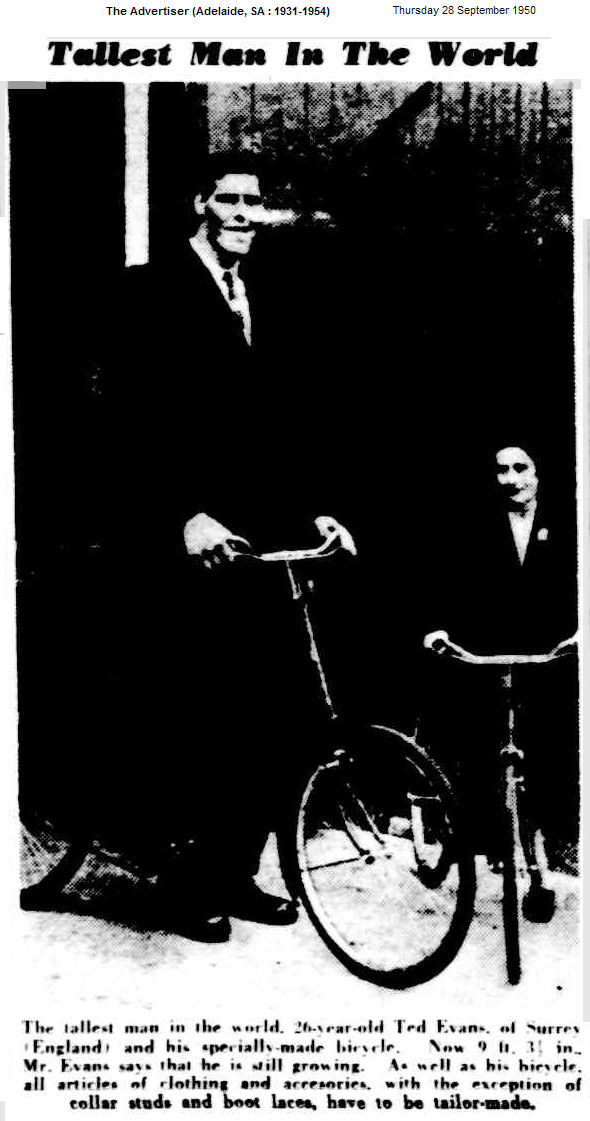 Ted Evans - The tallest man England