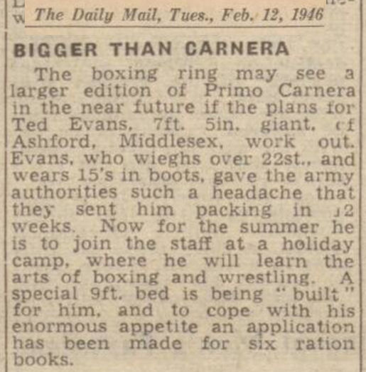 Ted Evans - The tallest man England