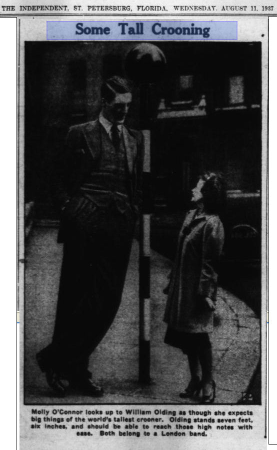 William Olding - The tallest man London England